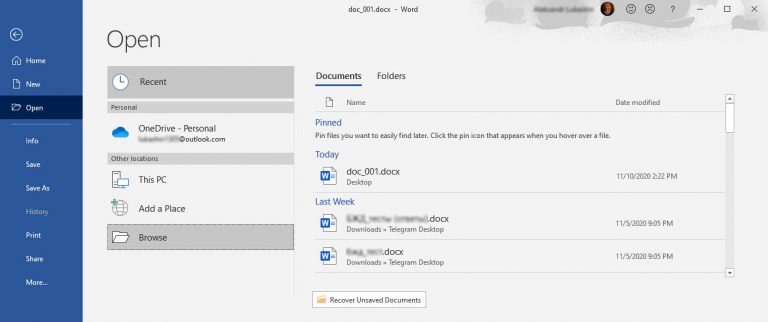 Recover an Unsaved or Deleted Word Document on Windows 10 (2024)