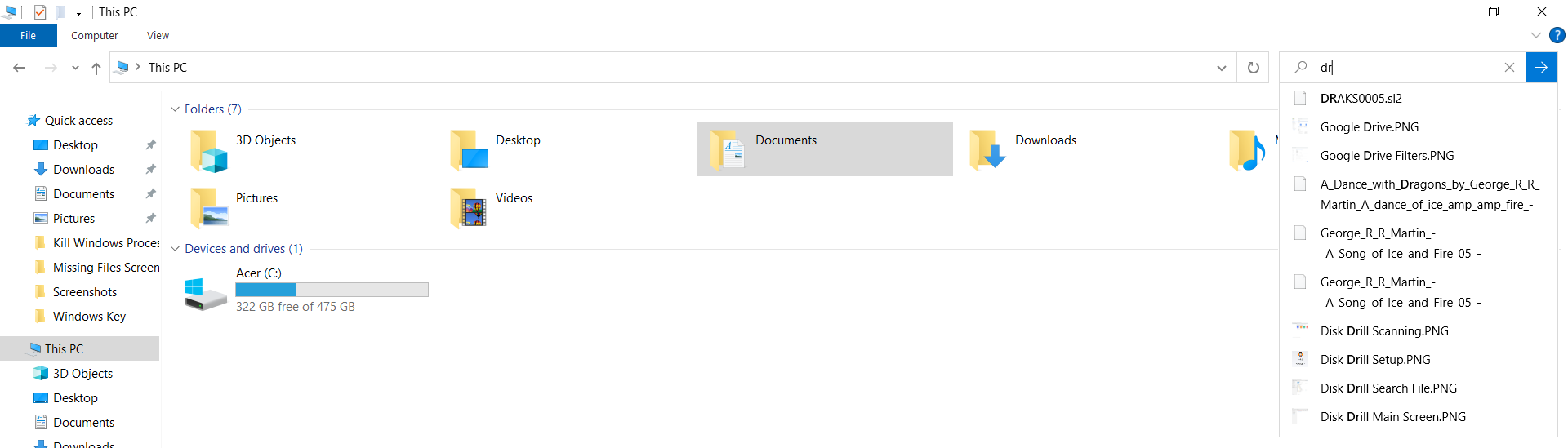 How to Find Lost/Missing/Disappeared Files on Windows 10
