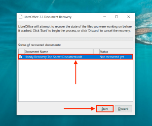 How to Recover an Unsaved or Deleted LibreOffice Document on Windows 10