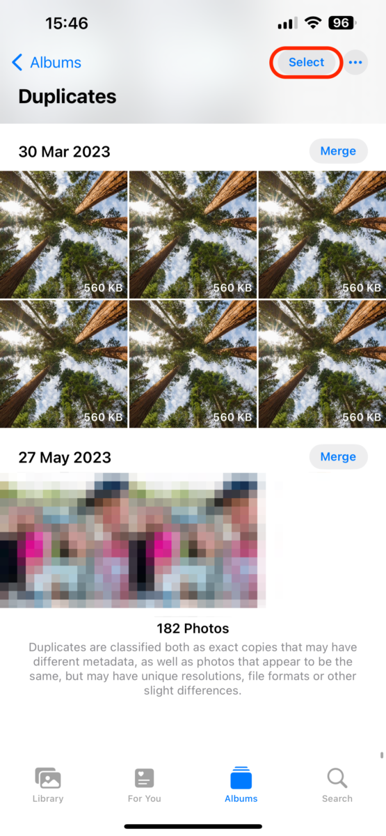 How to Merge Duplicate Photos on iPhone: iOS 16 and Earlier