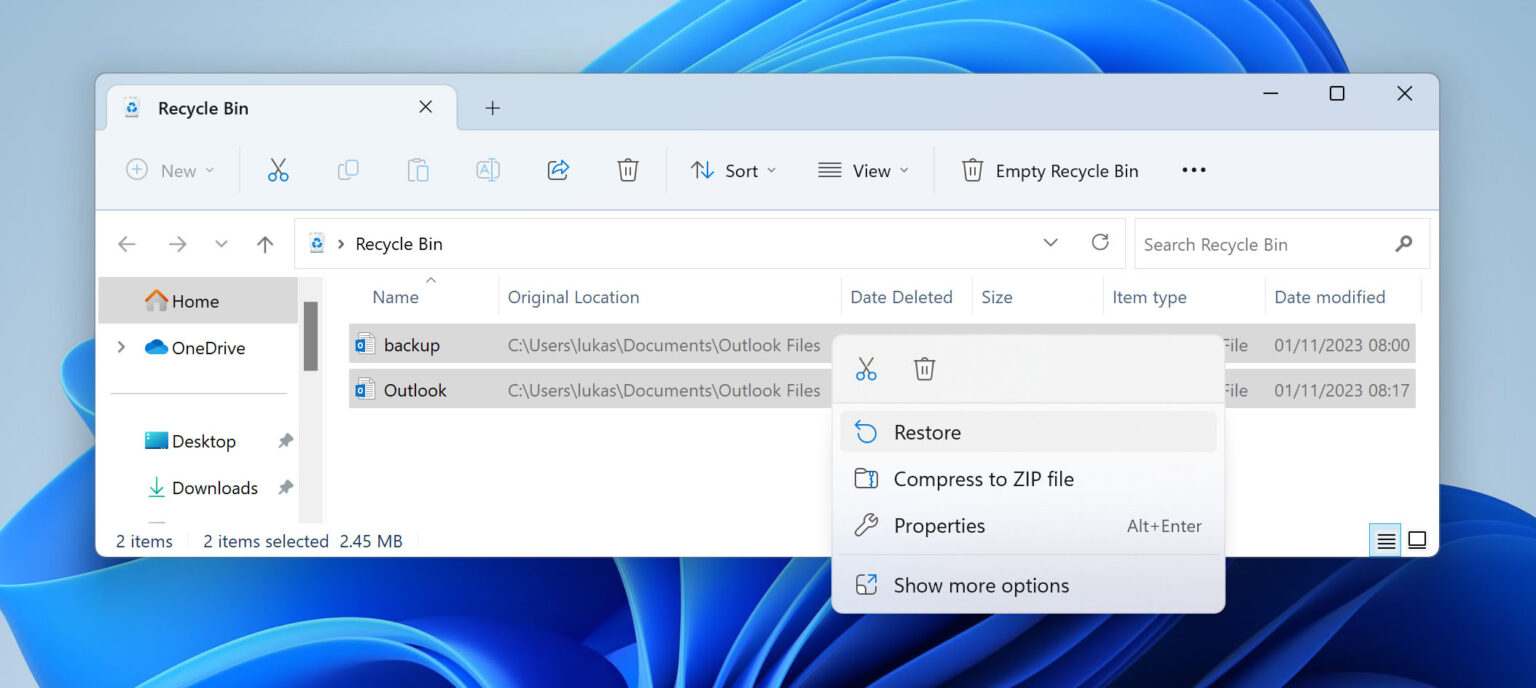 How to Recover Permanently Deleted PST Files on Windows 10/11