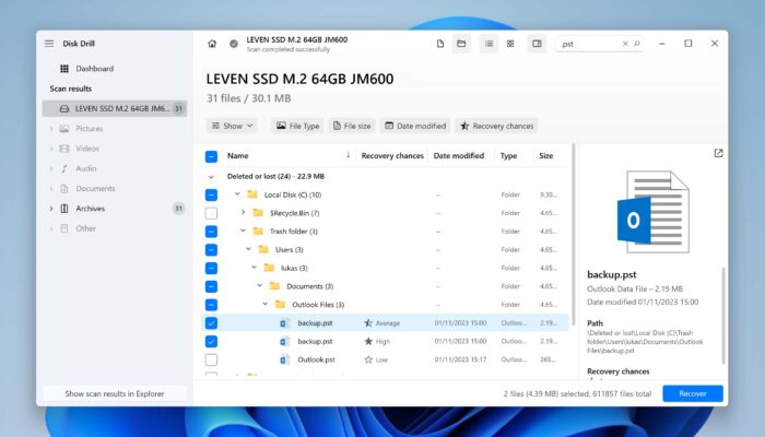 How to Recover Permanently Deleted PST Files on Windows 10/11